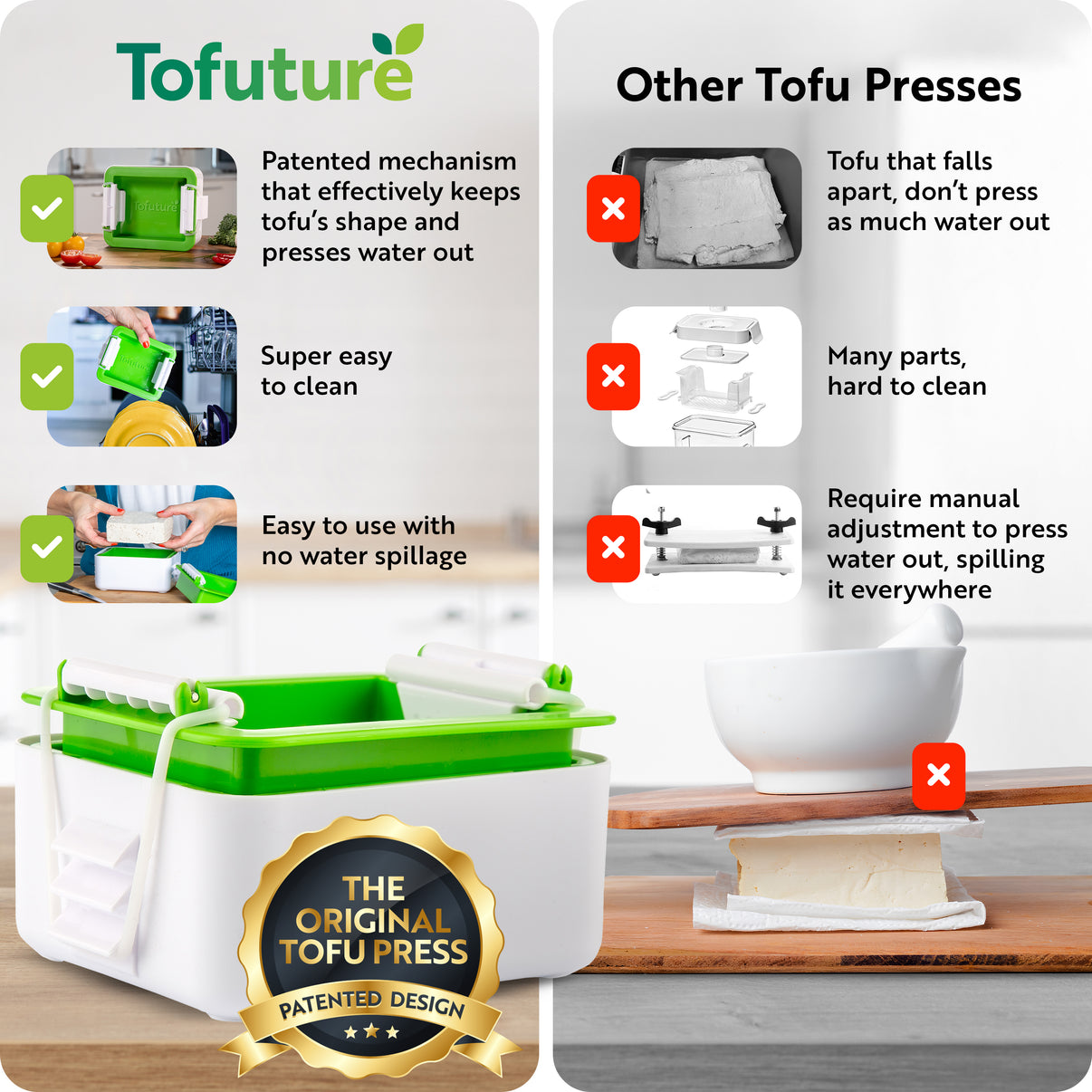 Tofuture Tofu Press | Best Tofu Press for Easy, Mess-Free Tofu at Home ...